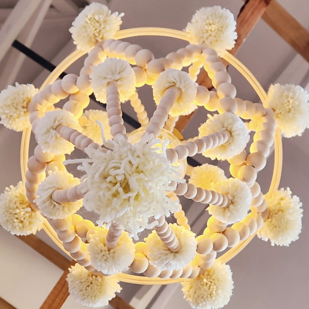 Poppy Pom-pom Pendant Light - Beaded by Luci